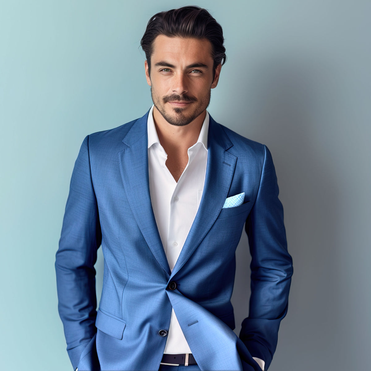 Electric Blue Sharkskin