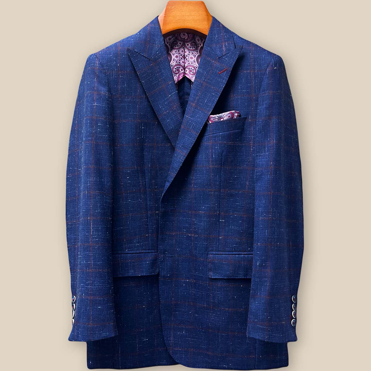 Westwood Hart Navy with Ruby Red Windowpane Men's Sport Coat