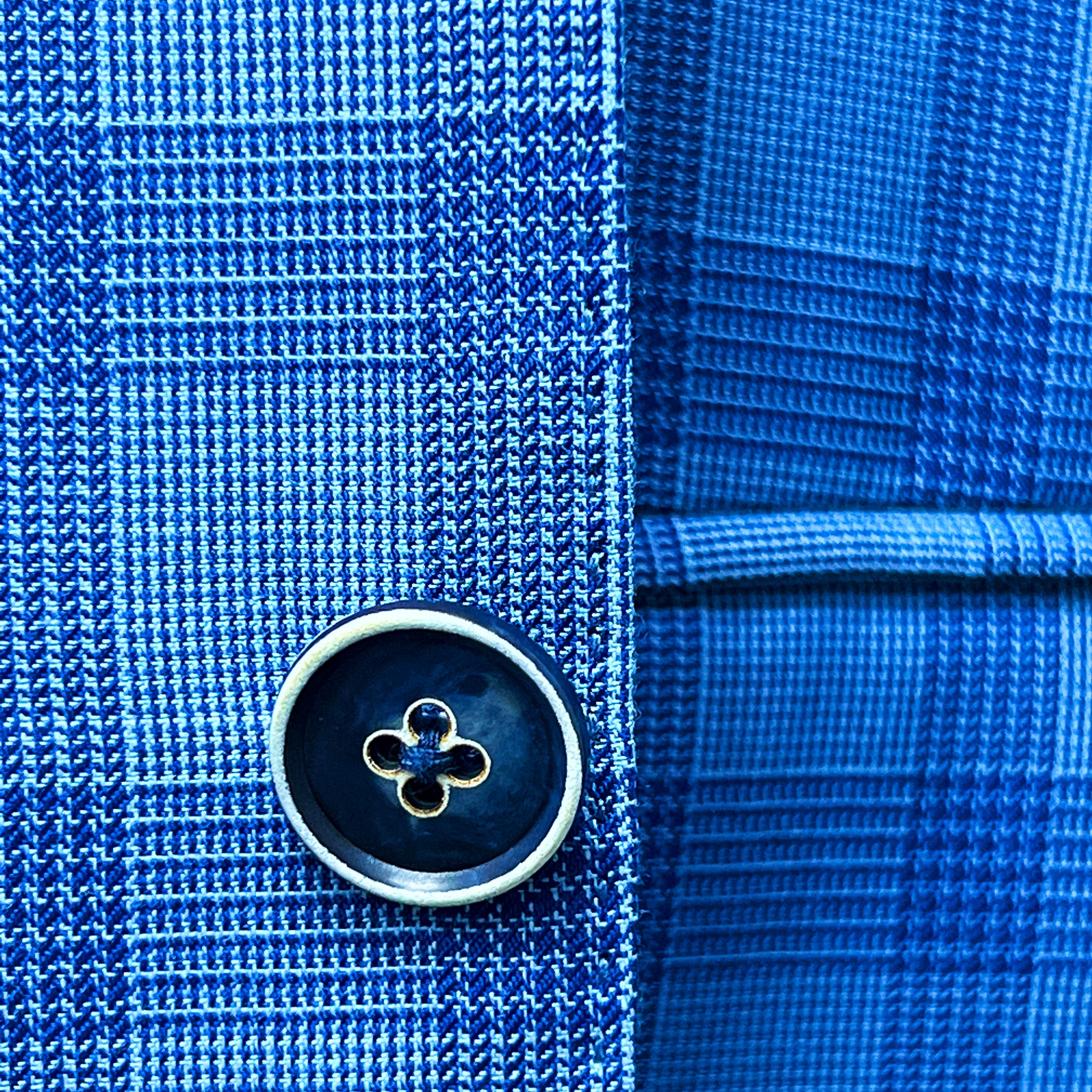 Electric Blue Self Plaid Design Custom Hand Tailored Suits Designed ...